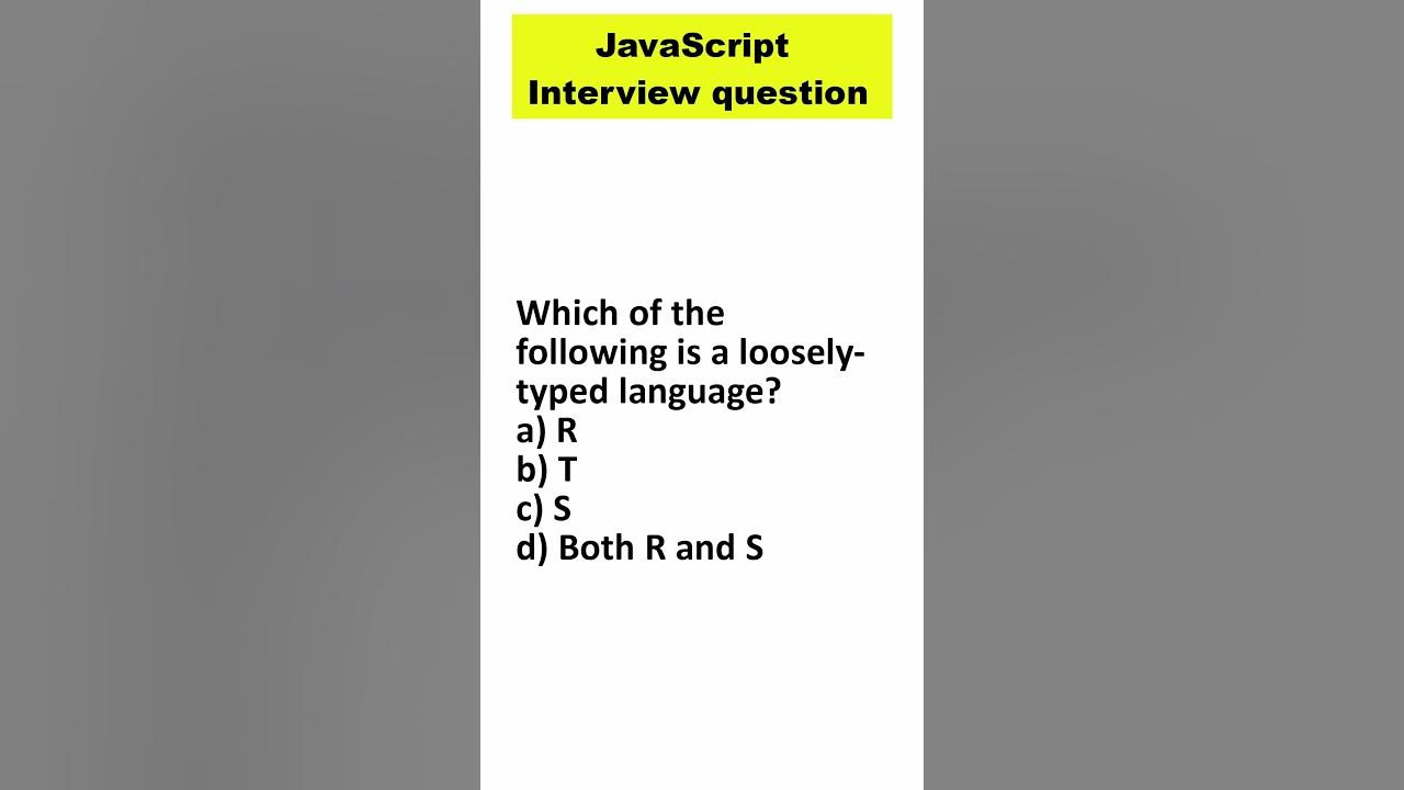 Javascript Interview Question 801 Youtube