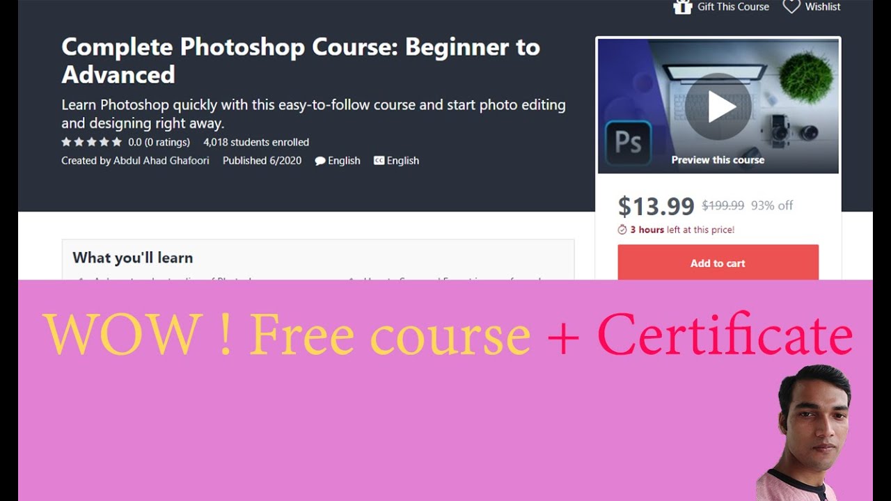 online free Photoshop course || Photoshop Online free class with ...