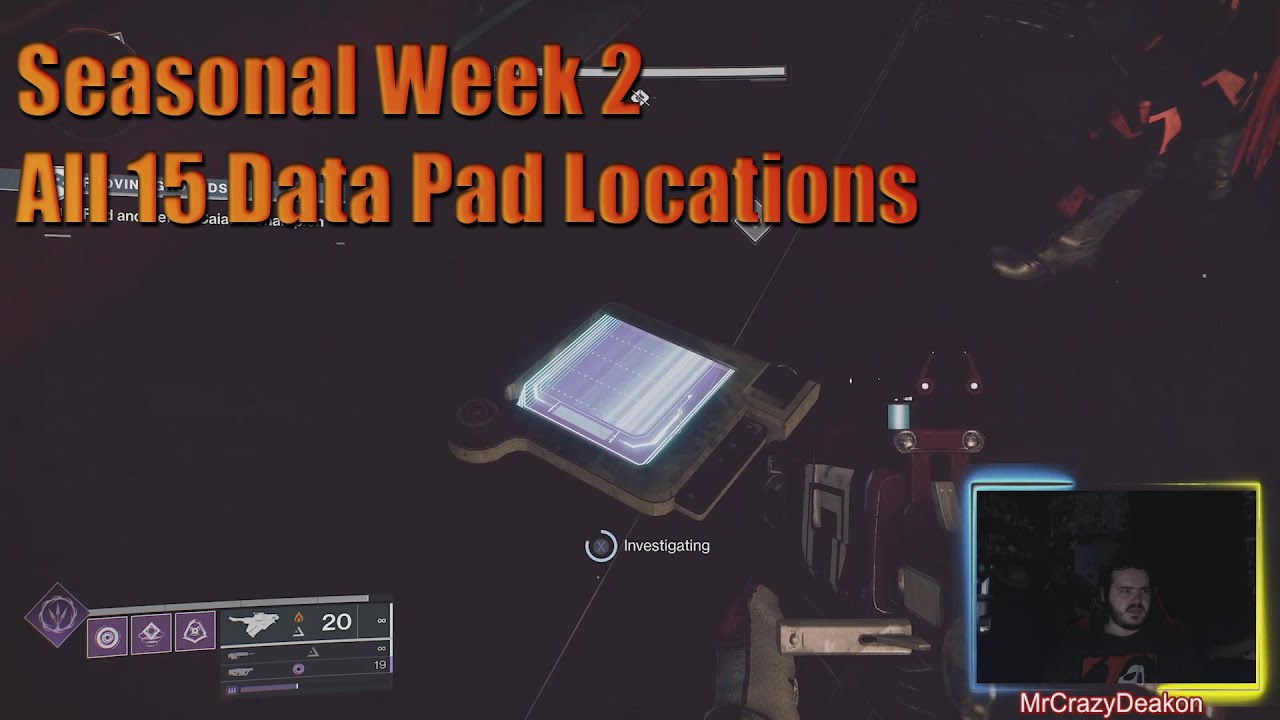 Destiny 2 Seasonal Week 2 All 15 Data Pad Locations - YouTube
