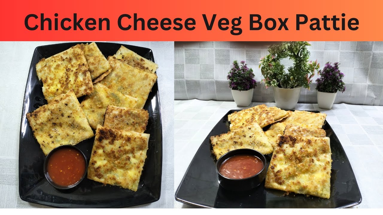 Chicken Cheese Veg Box Pattie | Crispy Chicken Vegetable box pattie ...