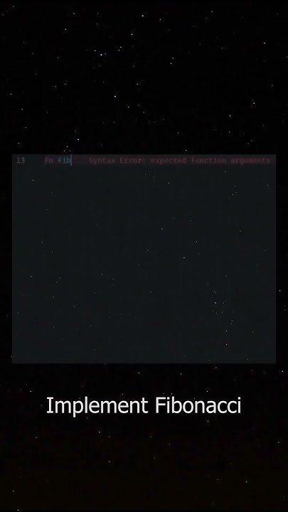 Simple Fibonacci in Rust - YouTube