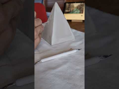 seramik çamurundan piramit tealight yapımı