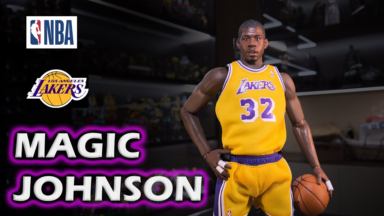 Magic Johnson Action figure Nba Enterbay like Lakers - YouTube