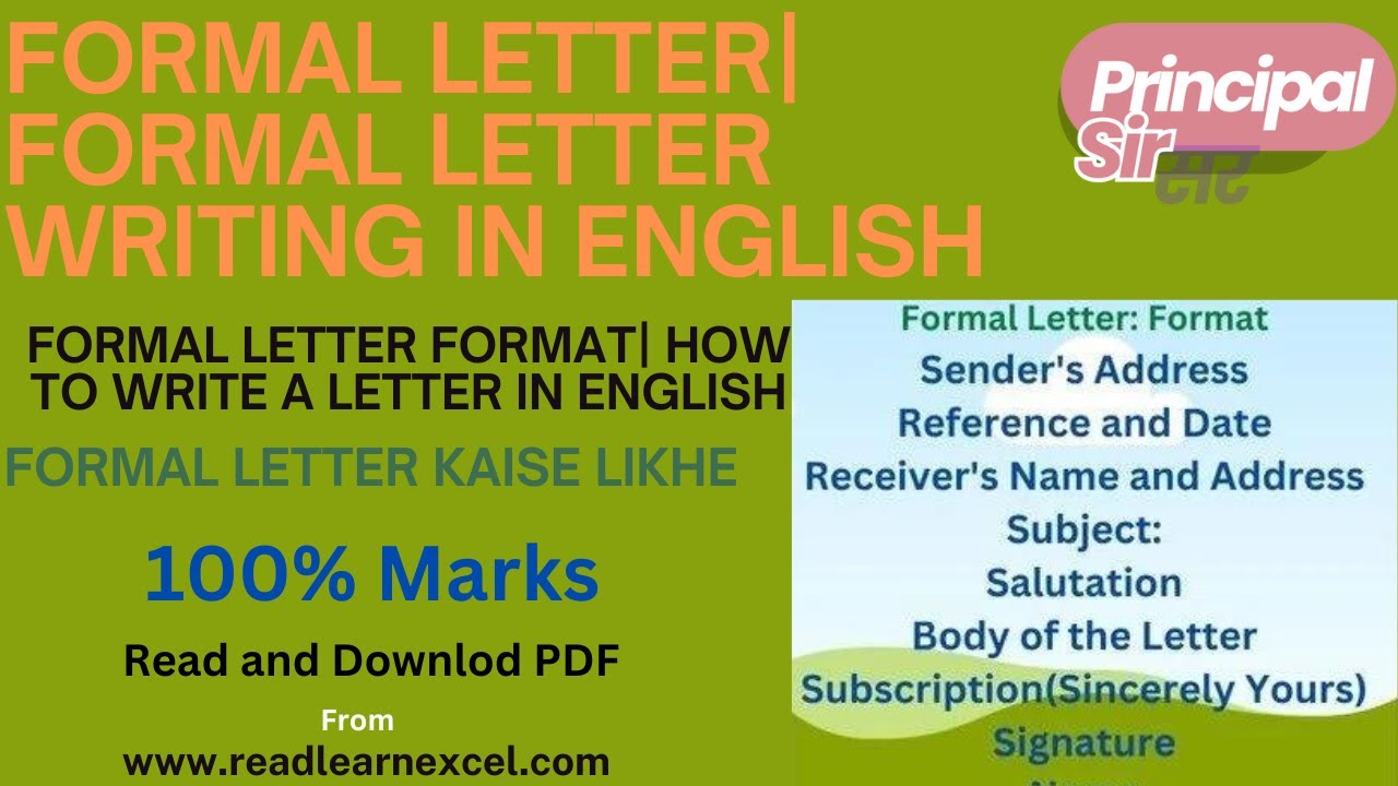 Formal Letter| Formal Letter Writing in English| and Format| Formal ...