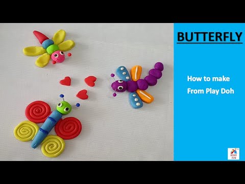 Butterfly | How do you make a playdough butterfly? |How do you make a ...