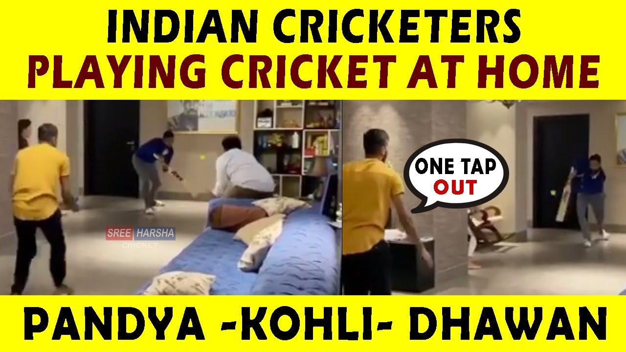 Indian Cricketers Playing Cricket at Home | Virat Kohli, Hardik Pandya ...