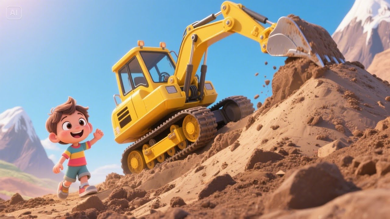 Bulldozer at the Building Site | Exciting Construction Song for Kids ...