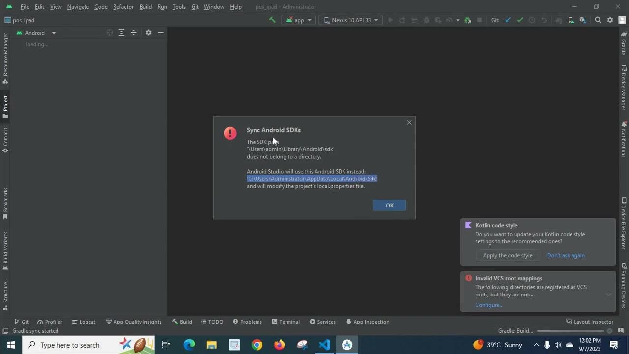 The SDK path does not belong to a directory android studio react native - YouTube