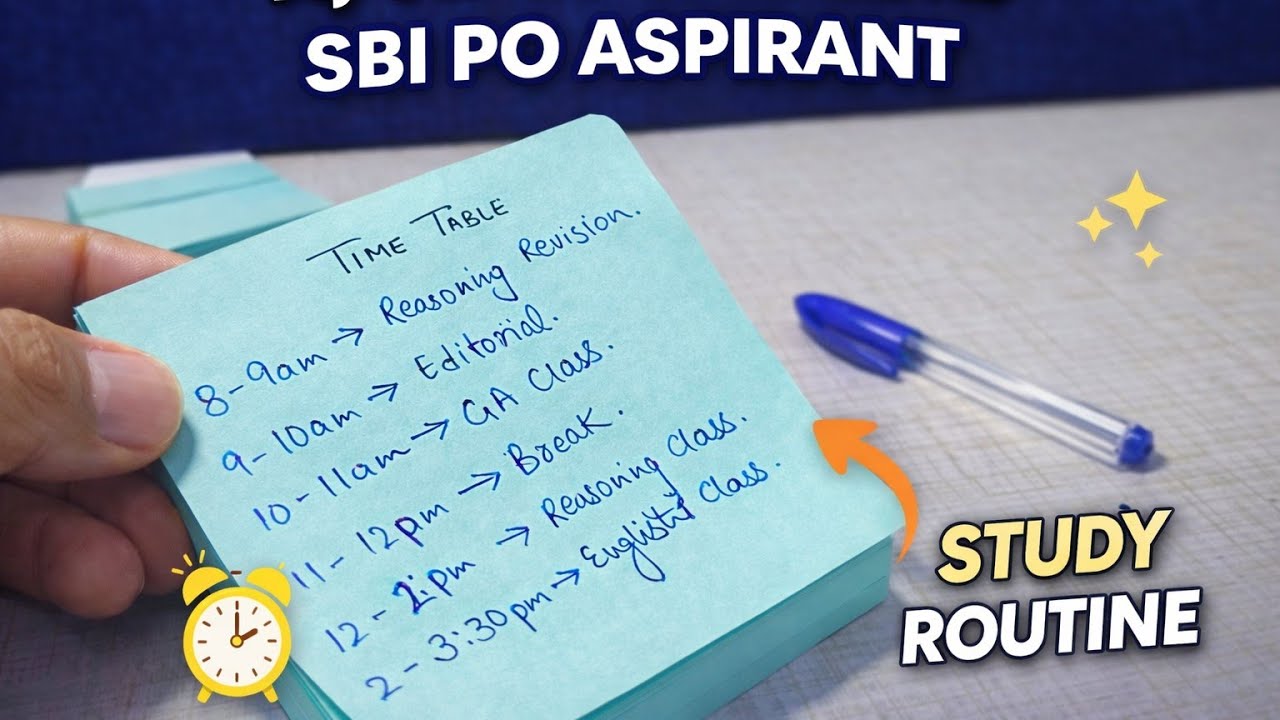 My Daily Study Routine as an SBI PO Aspirant 📚 | No Motivation, Only ...