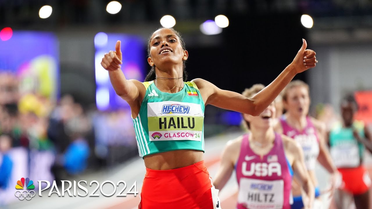 Hailu's MONSTER bell lap delivers gold over American duo in Indoor ...