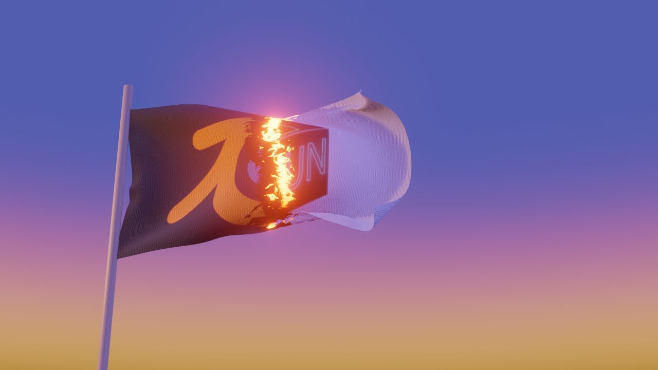 BURNING FLAG TRANSFORMATION ANIMATION - YouTube