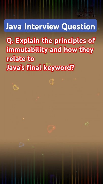Java Interview Question Principles Of Immutability In Java Java