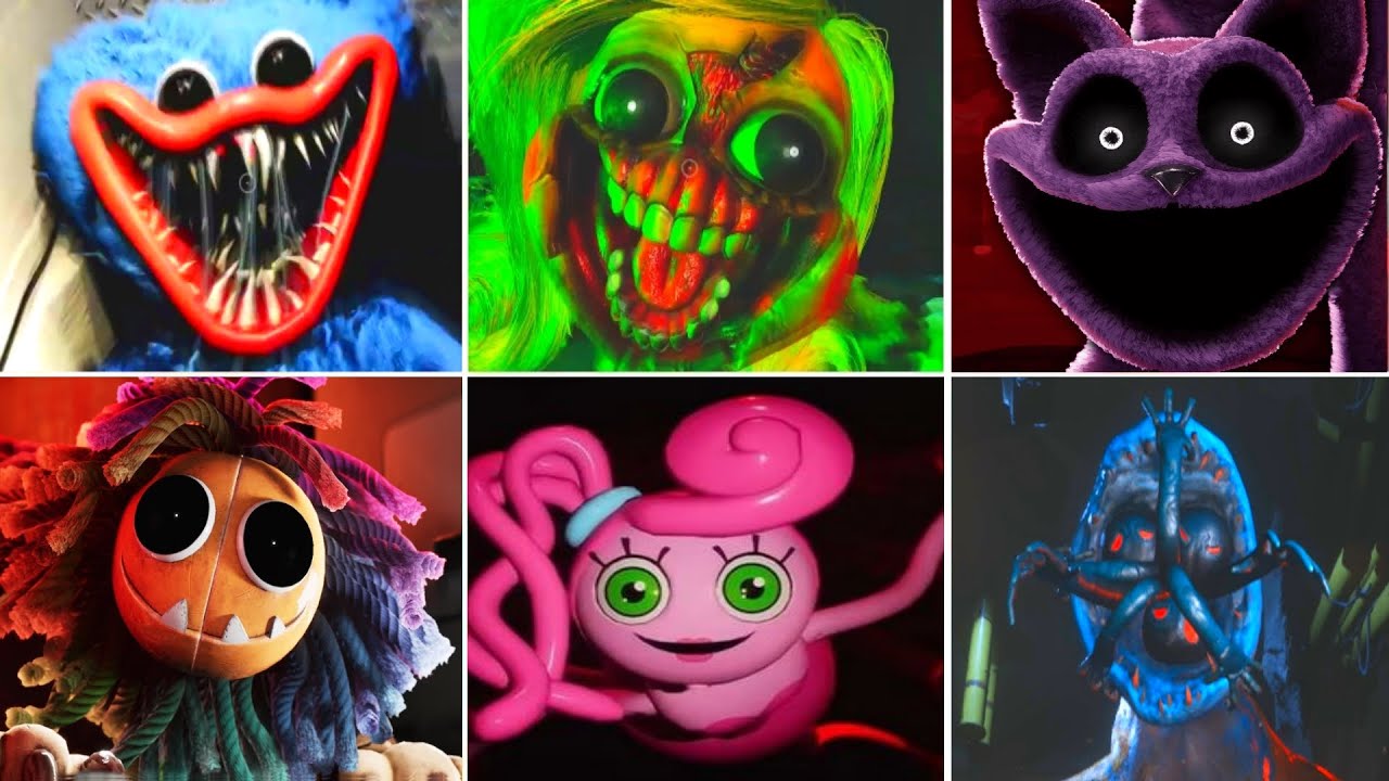 Poppy Playtime 1, 2, 3, 4 - All Bosses Death Scenes - YouTube