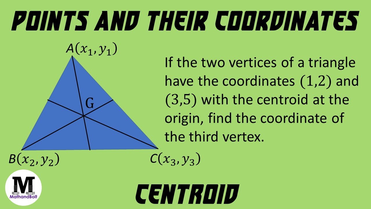 5 | Points And Their Co-ordinates | Centroid of a Triangle - Worked Out ...