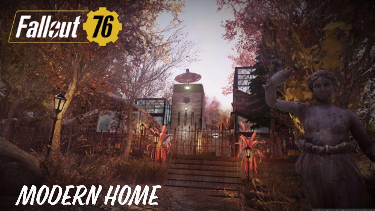 Fallout 76 C.A.M.P build: Modern home - YouTube