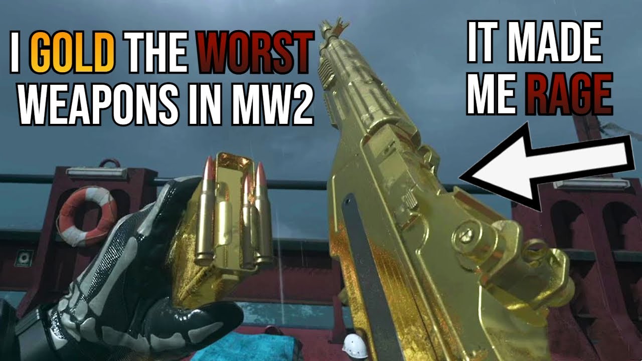 I GOLD the WORST weapons IN MW2 and IT MADE ME RAGE (mw2 orion grind ...