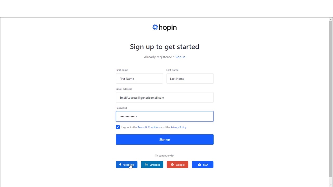 Sign up for Hopin - YouTube