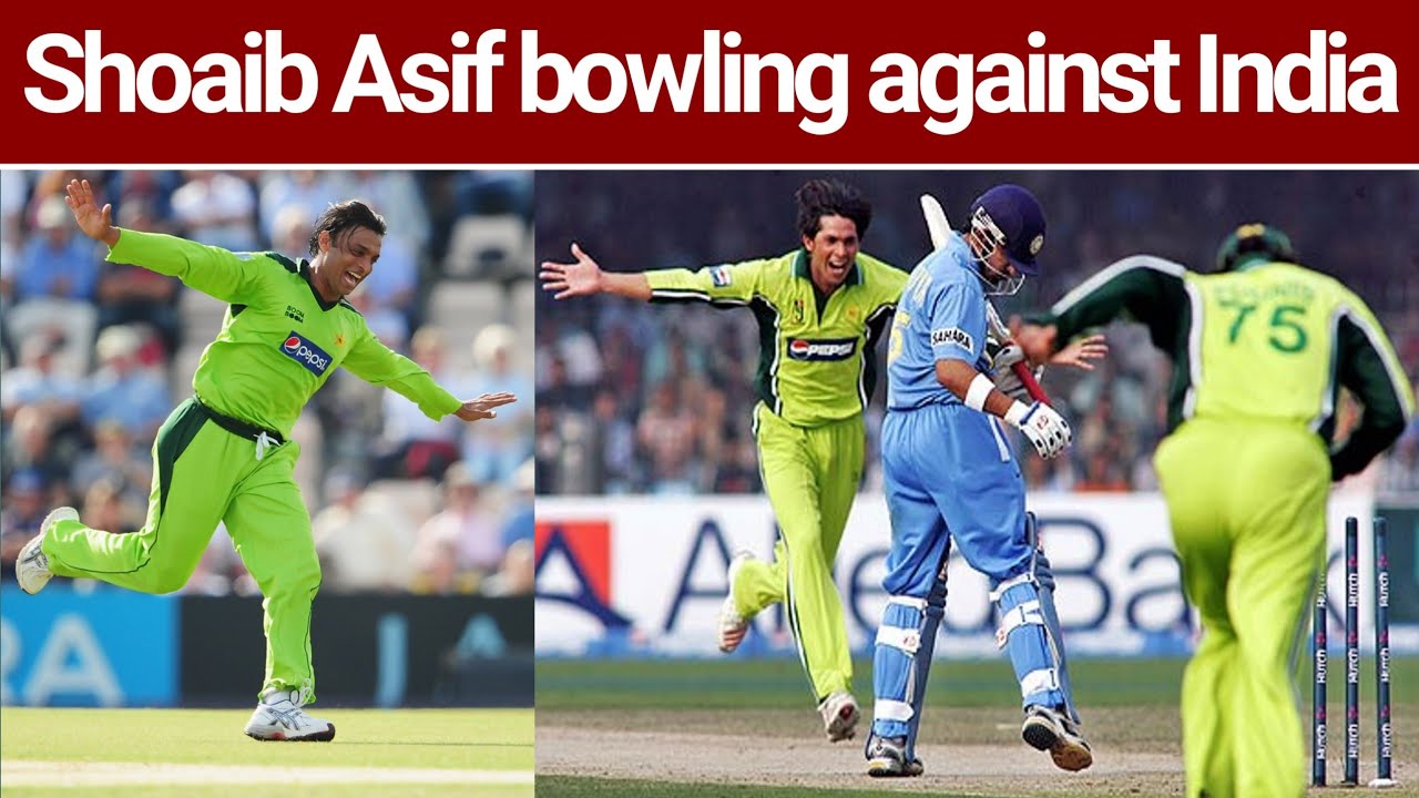 Shoaib Akhtar and Mohammad Asif | bowling against India - YouTube