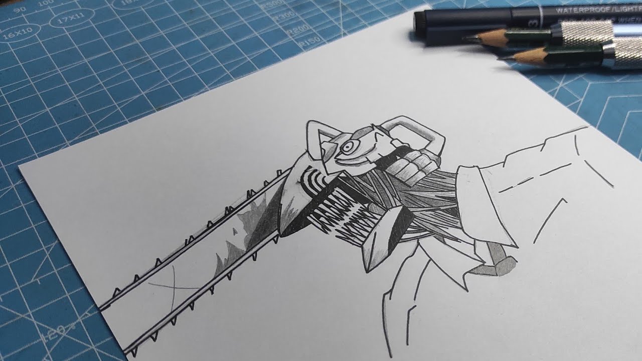 How To Draw Denji Chainsaw Man | Cara Menggambar Denji Chainsaw Man ...