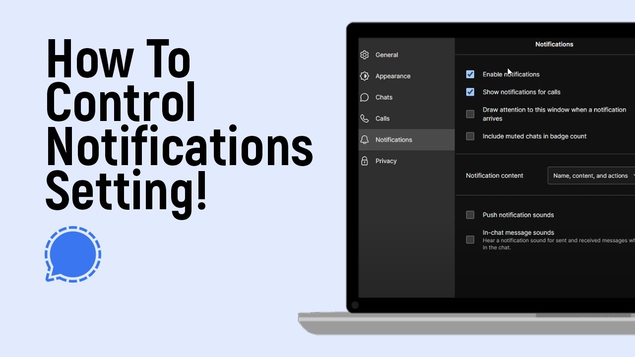 How to Control Notifications Setting in Signal [easy] - YouTube