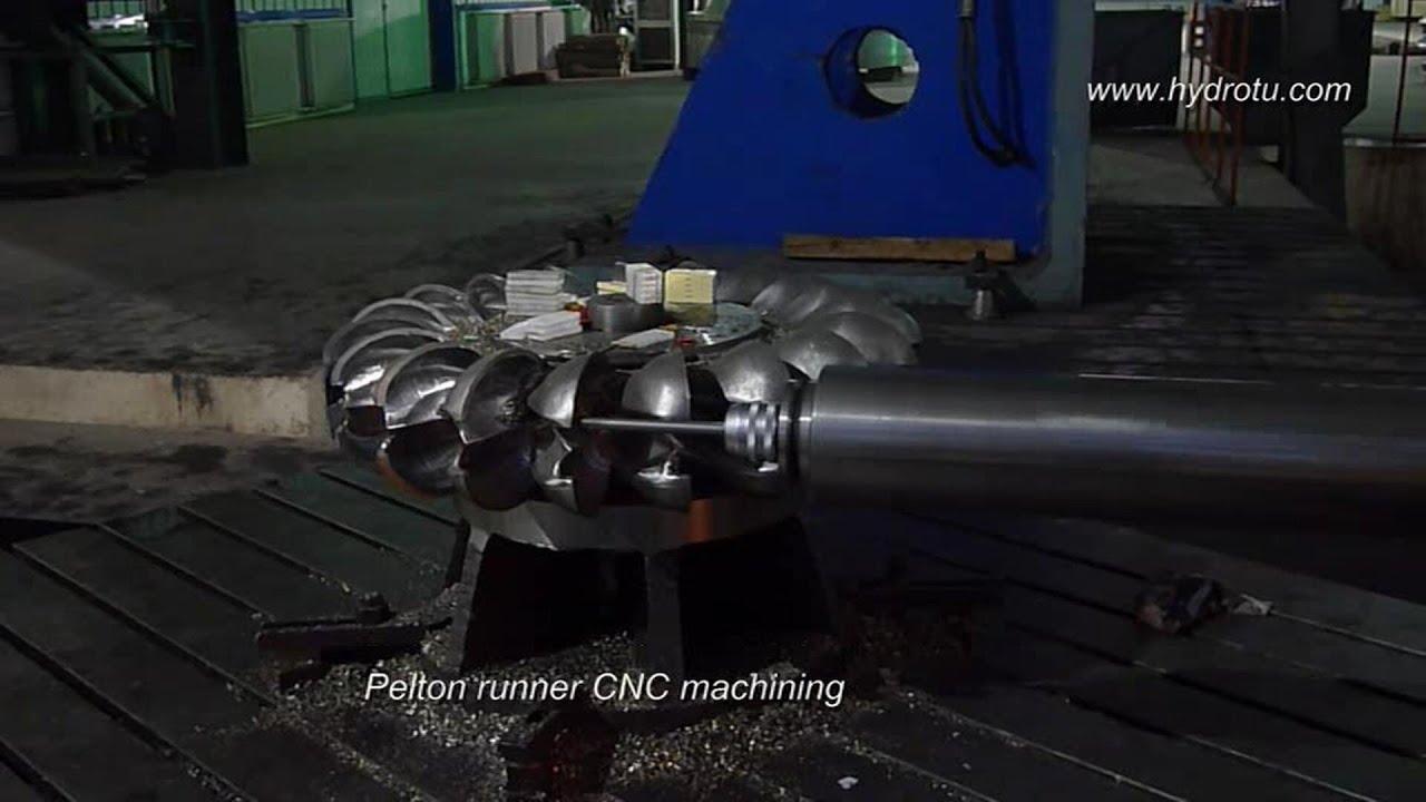 pelton turbine runner machining and testing in Factory - YouTube