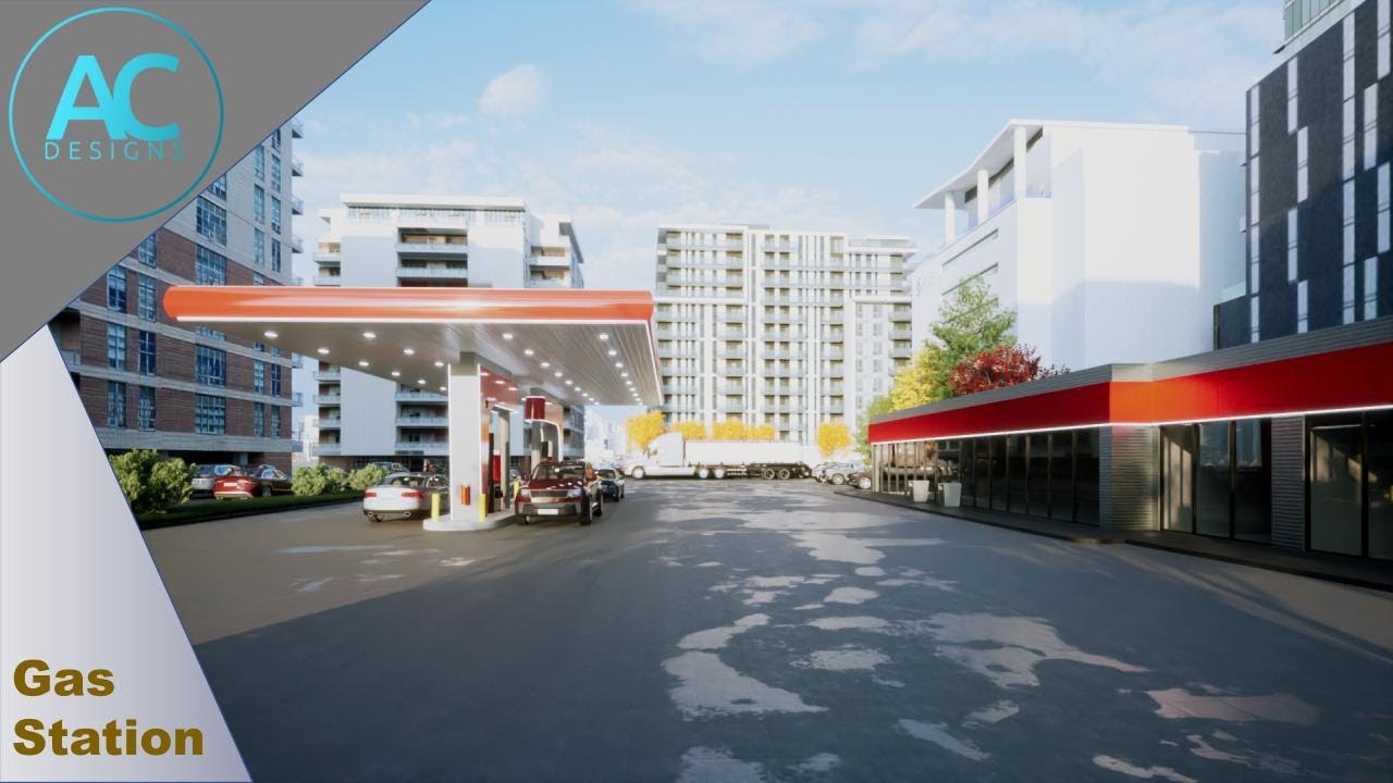 Gas Station | Revit Architecture | Twinmotion Tutorial - YouTube