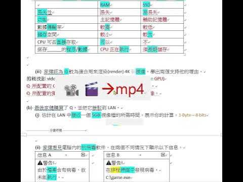 HKDSE ICT 2024 p1 q2 CPU, RAM, password - YouTube
