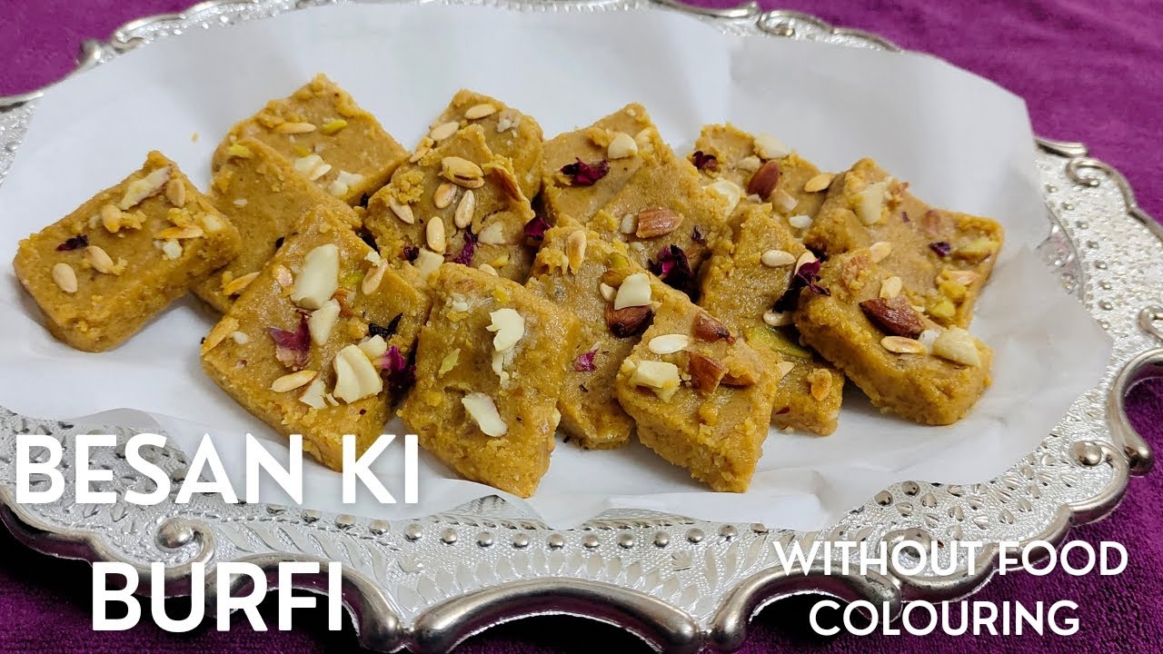 Mawa aur Besan ki barfi ||No food colour besan barfi|| Sabse easy ...