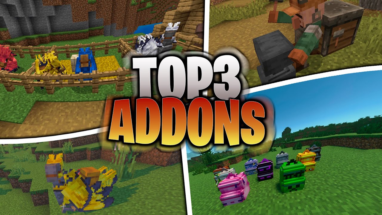 TOP 3 Add-ons [MODS] PARA MINECRAFT PE 1.21.124+| LOS MEJORES ADDONS ...