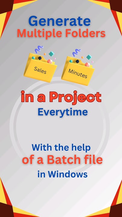 Generate Multiple Folders using batch file #education #batchfile - YouTube