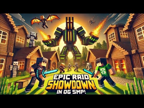The most epic Raid showdown in this minecraft SMP 😲|• #minecraft ...
