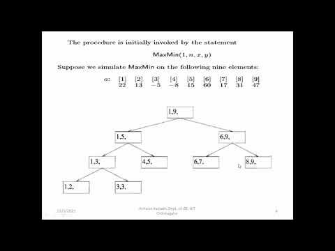DAA Module 2 Finding Maximum and Minimum - YouTube