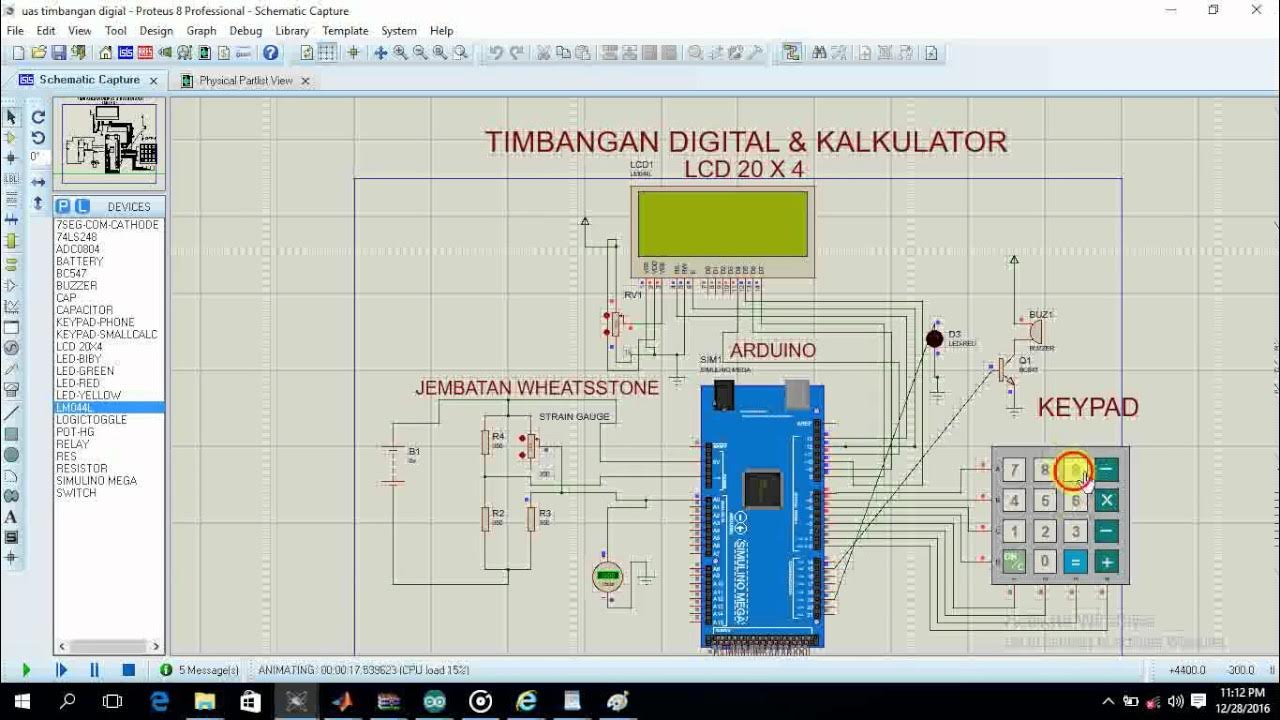 simulasi timbangan digital arduino - YouTube