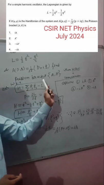CSIR NET Physics July 2024 , Classical mechanics problem 👌👌👌😎🤩🤩😎 - YouTube