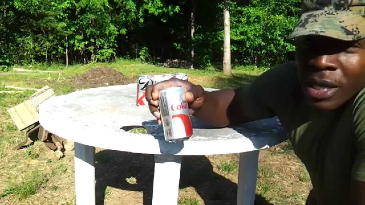 Ignite Black Ops Tactical Sniper Pellet Rifle Coke Can Penetration Test ...