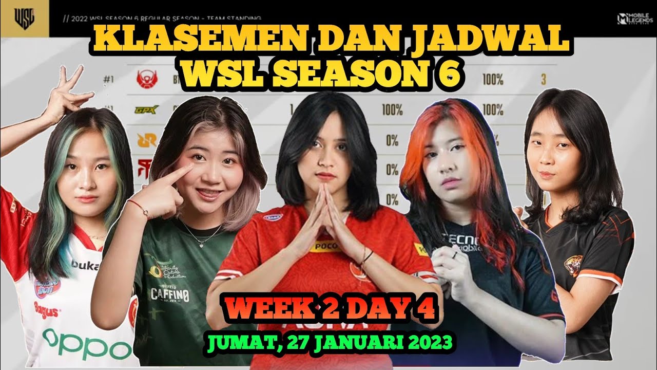 KLASEMEN DAN JADWAL WSL SEASON 6 HARI INI WEEK 2 DAY 4 HASIL PERTANDINGAN WEEK 2 DAY 3 - YouTube