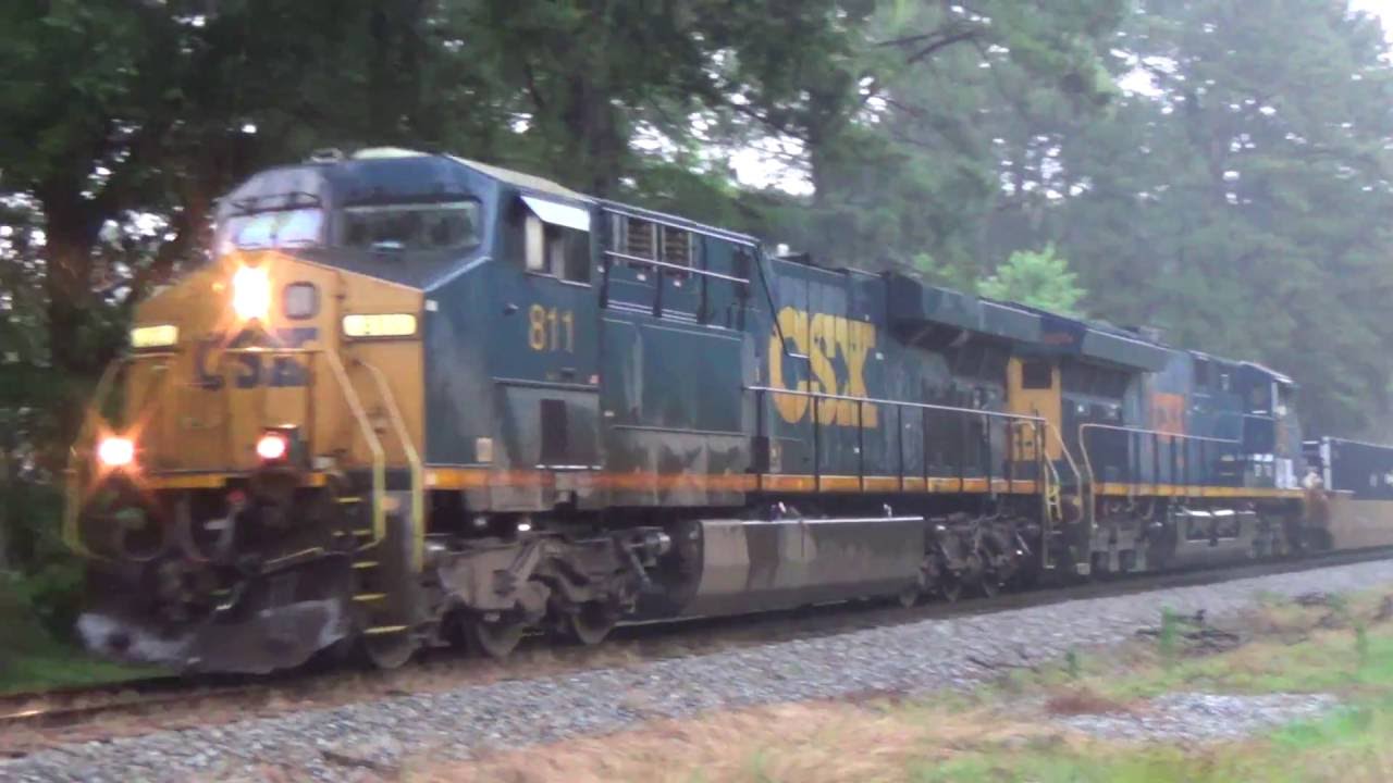 CSX 3278 (GE ET44AH) trails CSX Q135 - YouTube
