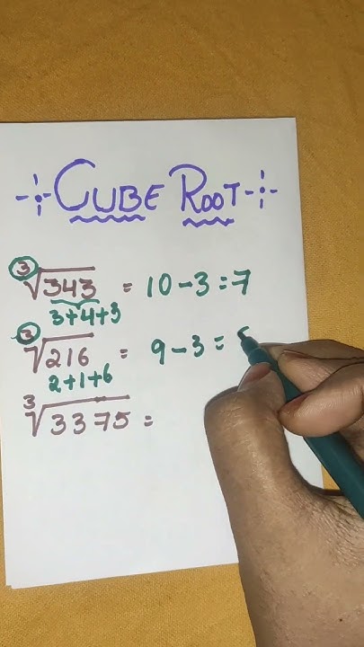 Easy cube root trick. - YouTube
