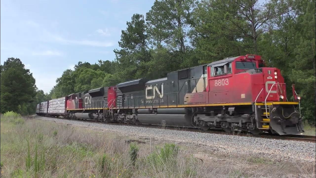 CN 8803 Leads A489 Through McClain - YouTube
