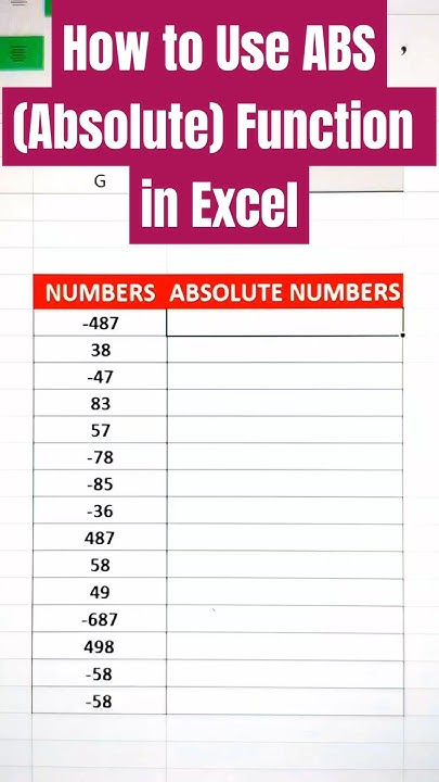 Excel Tips & Tricks | How to Use Abs (Absolute) Function | Data Entry Tricks #excel #data # ...