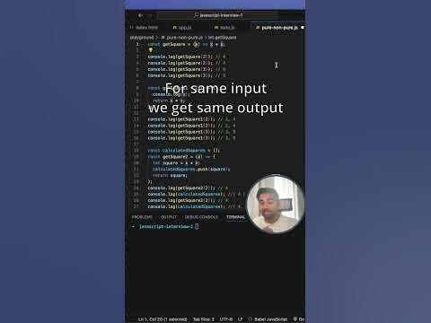 Pure functions in JavaScript #shorts #reactjs #frontend #interviewtips #interview #programmer ...