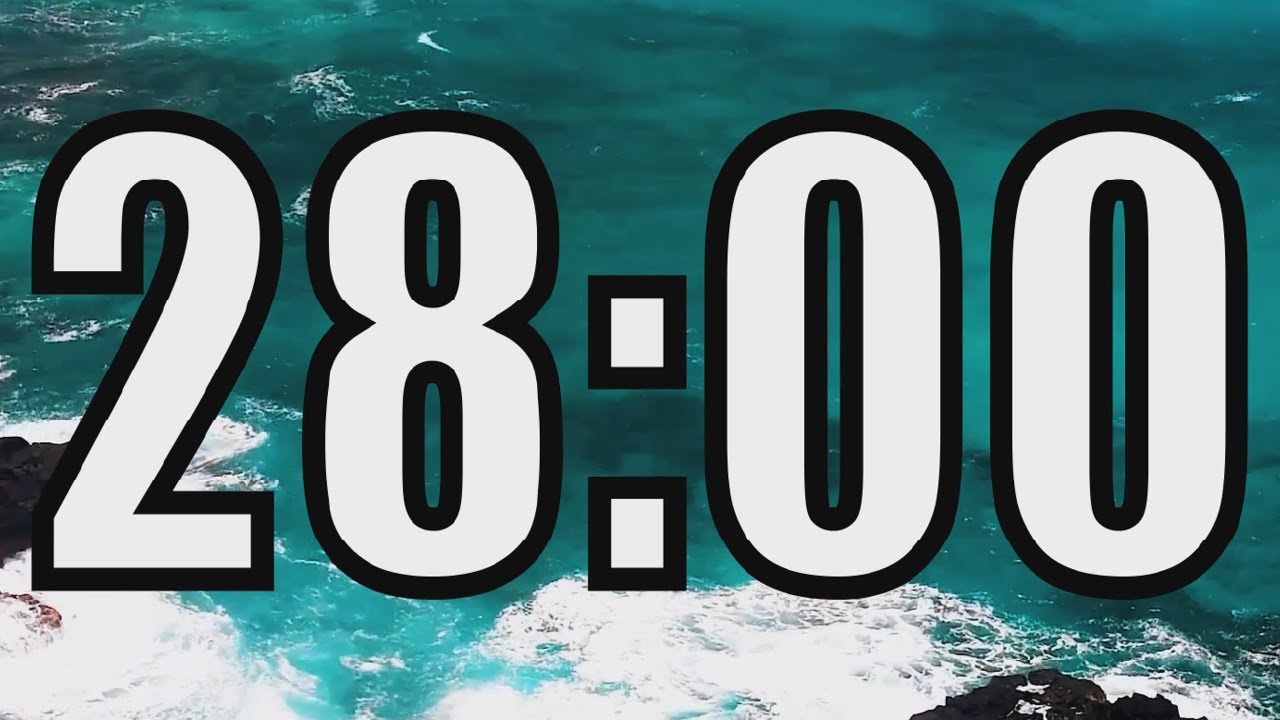 28 minute timer with Calm and Soft Music and sea in the background ...