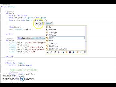 Intro Object Oriented Programming - VB - YouTube