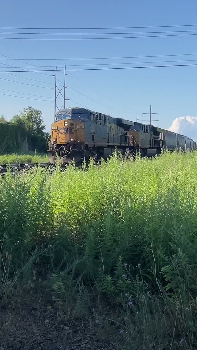 CSX 802 ES44AH Leads CSX M367 Under Mile Strip Road Blasdell NY 7/12/24 - YouTube