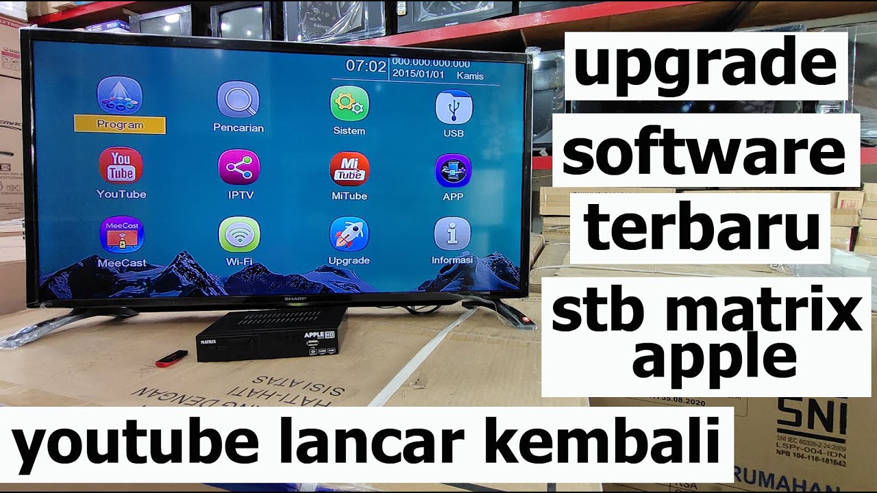UPGRADE SOFTWARE TERBARU STB MATRIX APPLE. YOUTUBE LANCAR KEMBALI ...