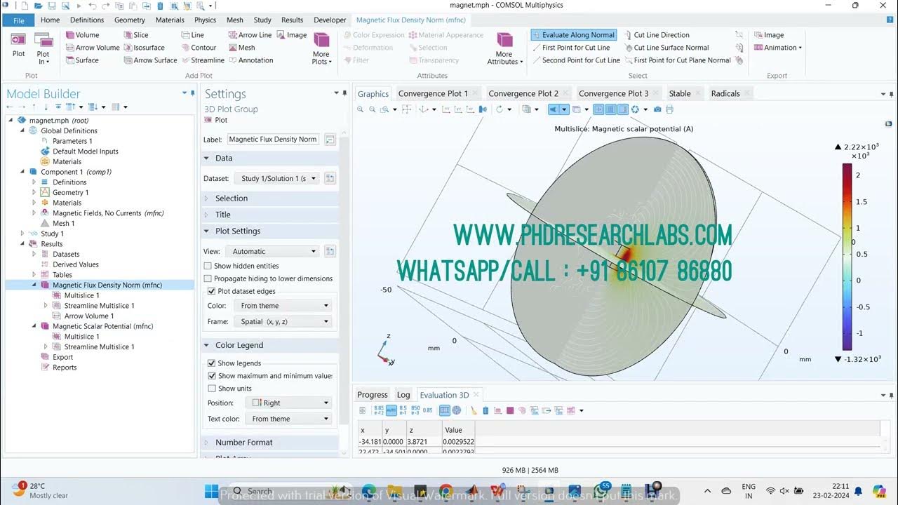 Magnet Finite Element simulation #comsol - YouTube