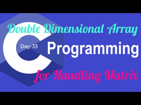 Double Dimentional Array in C Language/C Program to Print the Matrix /C Language in Tamil - YouTube