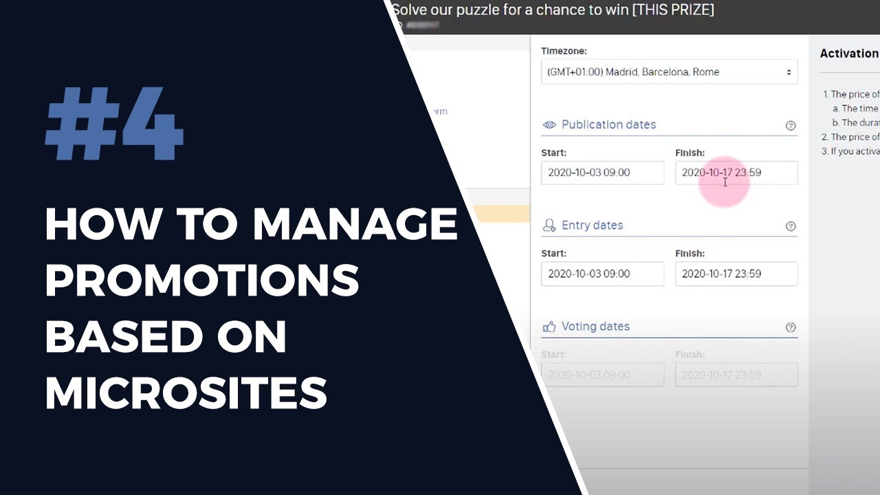 How to manage promotions based on microsites - YouTube