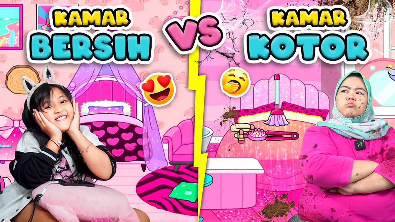 SEHARIAN LOMBA MENDEKOR KAMAR 😍🤩 KAMAR BERSIH VS KAMAR KOTOR [AHA WORLD] - YouTube