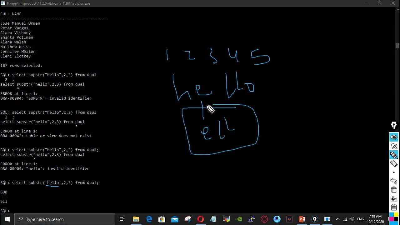 DB Oracle lab lec5 functions part1 - YouTube